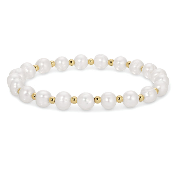 Pearls Please! Pearl and Bead Stretch Bracelet – Splendid Iris Wholesale